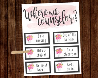 Where is the Counselor Office Door Sign | Etsy