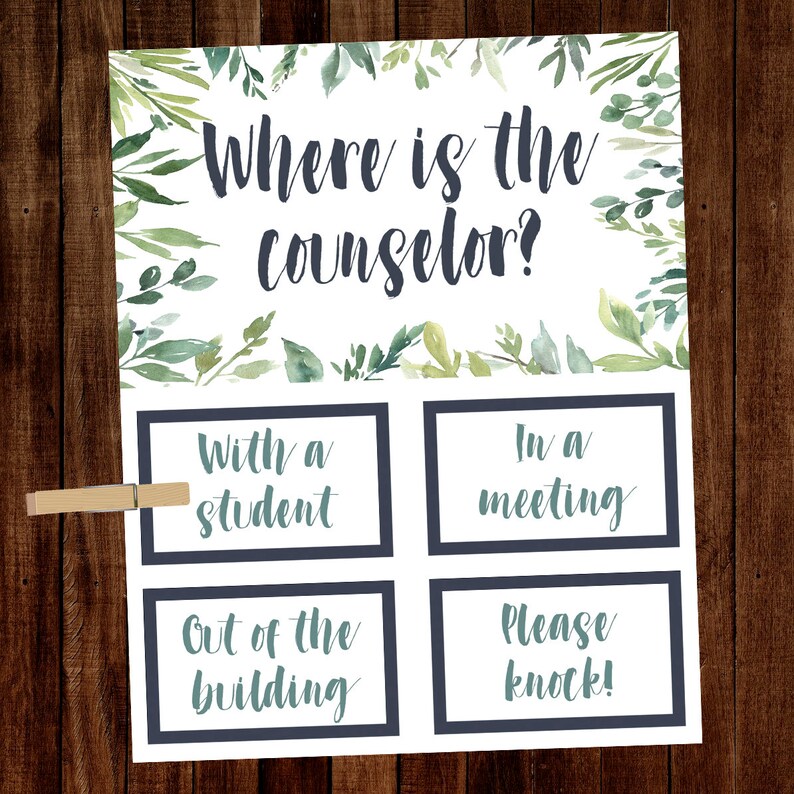 Where is the Counselor Office Door Sign School Counselor - Etsy