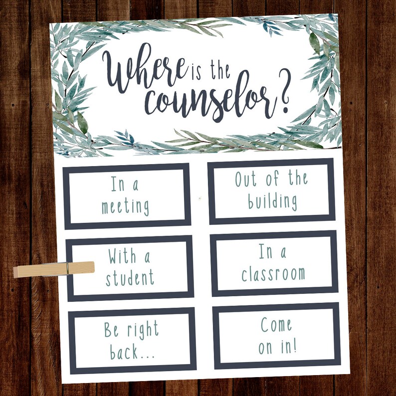 Where is the Counselor Office Door Sign School Counselor - Etsy