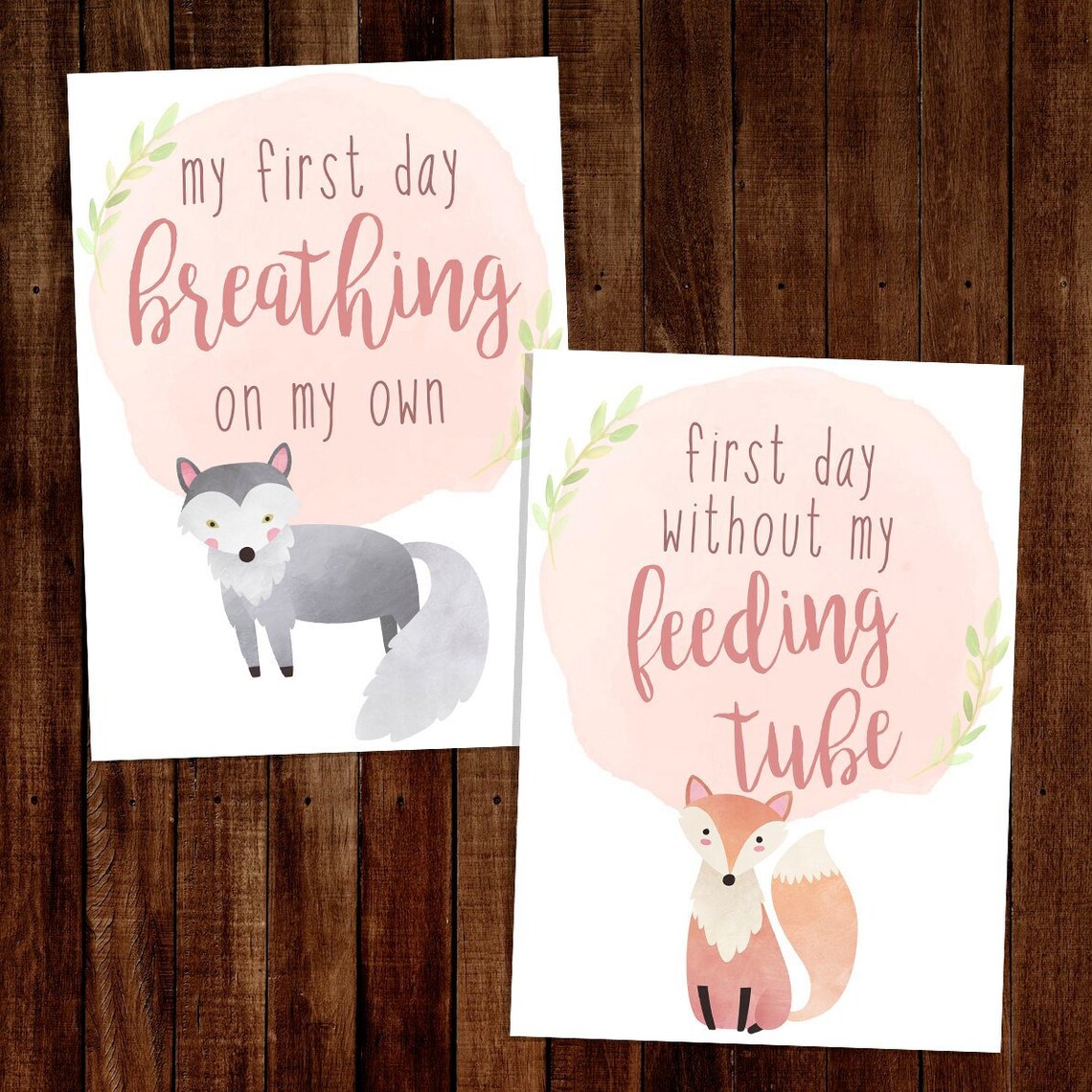 NICU Milestone Cards Premature Baby Milestone Cards | Etsy