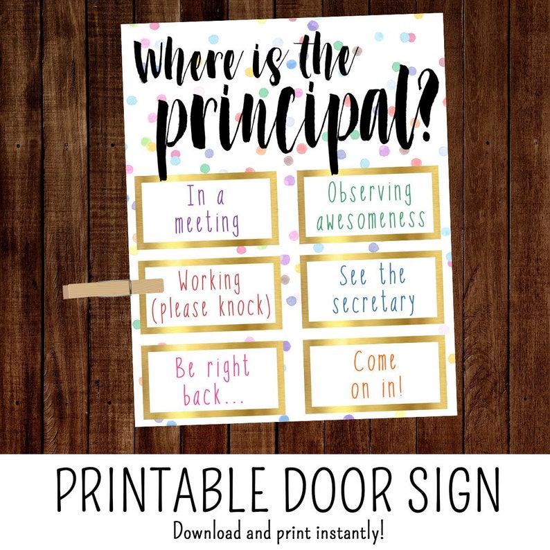 Where is the Principal Sign School Office Decor - Etsy