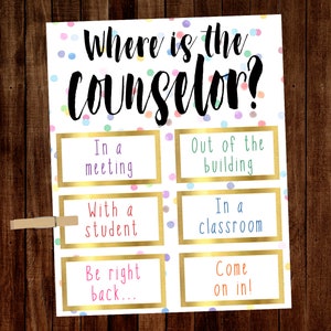 Where is the Counselor Office Door Sign - Etsy