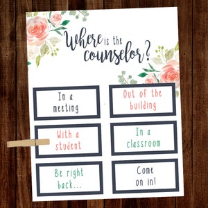 Where is the Counselor Sign School Counselor Door Sign - Etsy