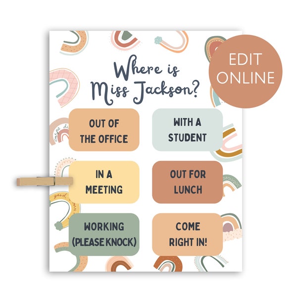 Spinning Office Door Sign - Etsy