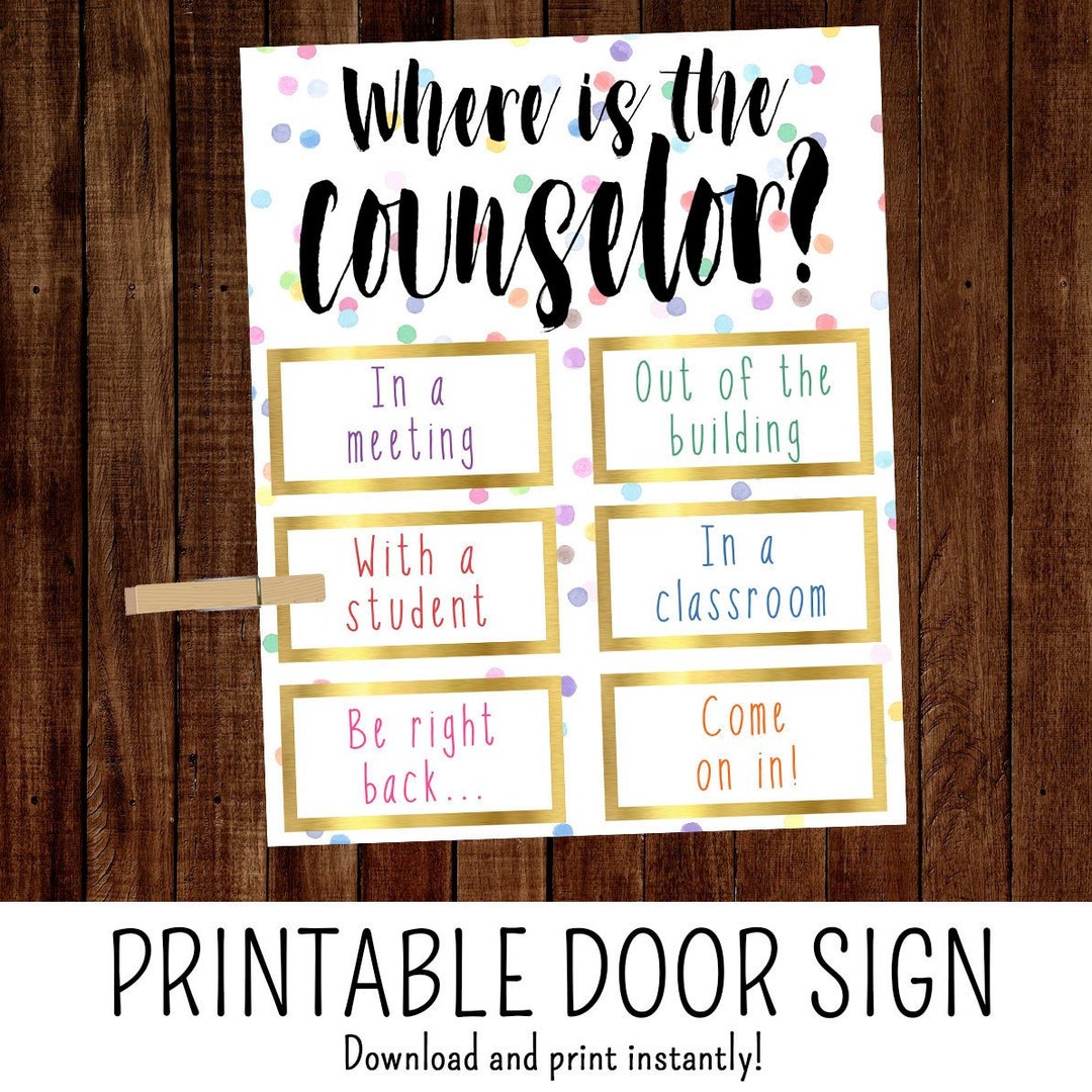 Where is the Counselor Office Door Sign - Etsy