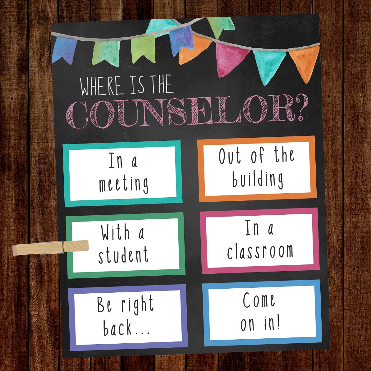 EDITABLE Where is the Counselor Template Office Door Sign | Etsy