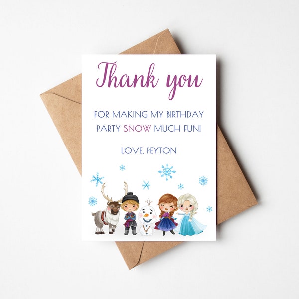 Frozen Thank You - Etsy