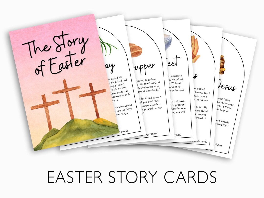 Easter Story Cards, Easter Story Cards for Kids, Easter Advent, Holy ...