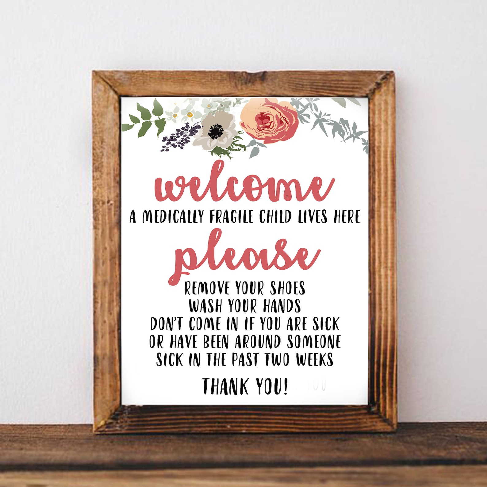 Sick Child Sign Medically Fragile Child Door Sign Welcome | Etsy Canada