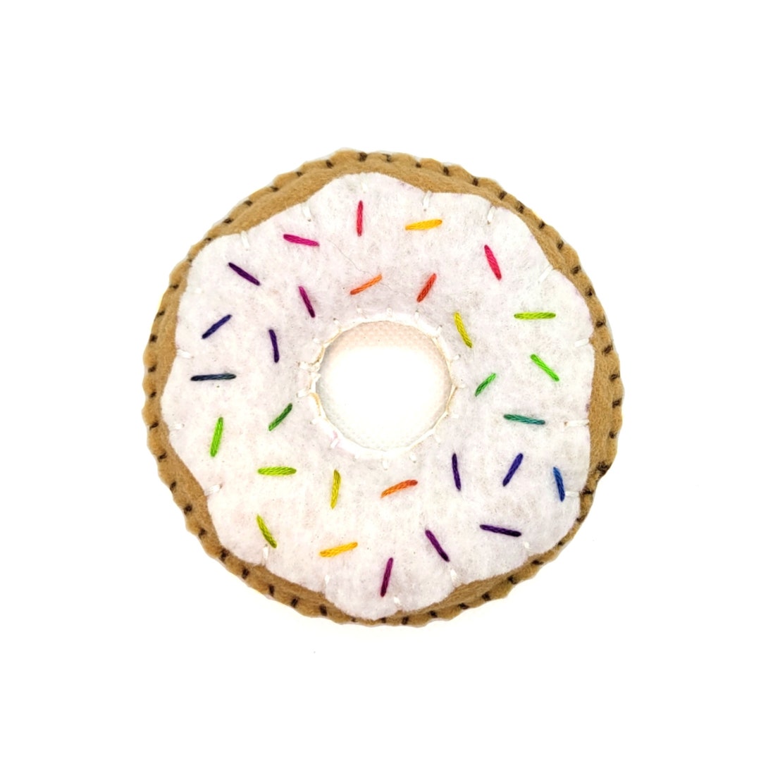 Rainbow Sprinkle Vanilla Donut Catnip Cat Toy Hand-sewn Handmade ...