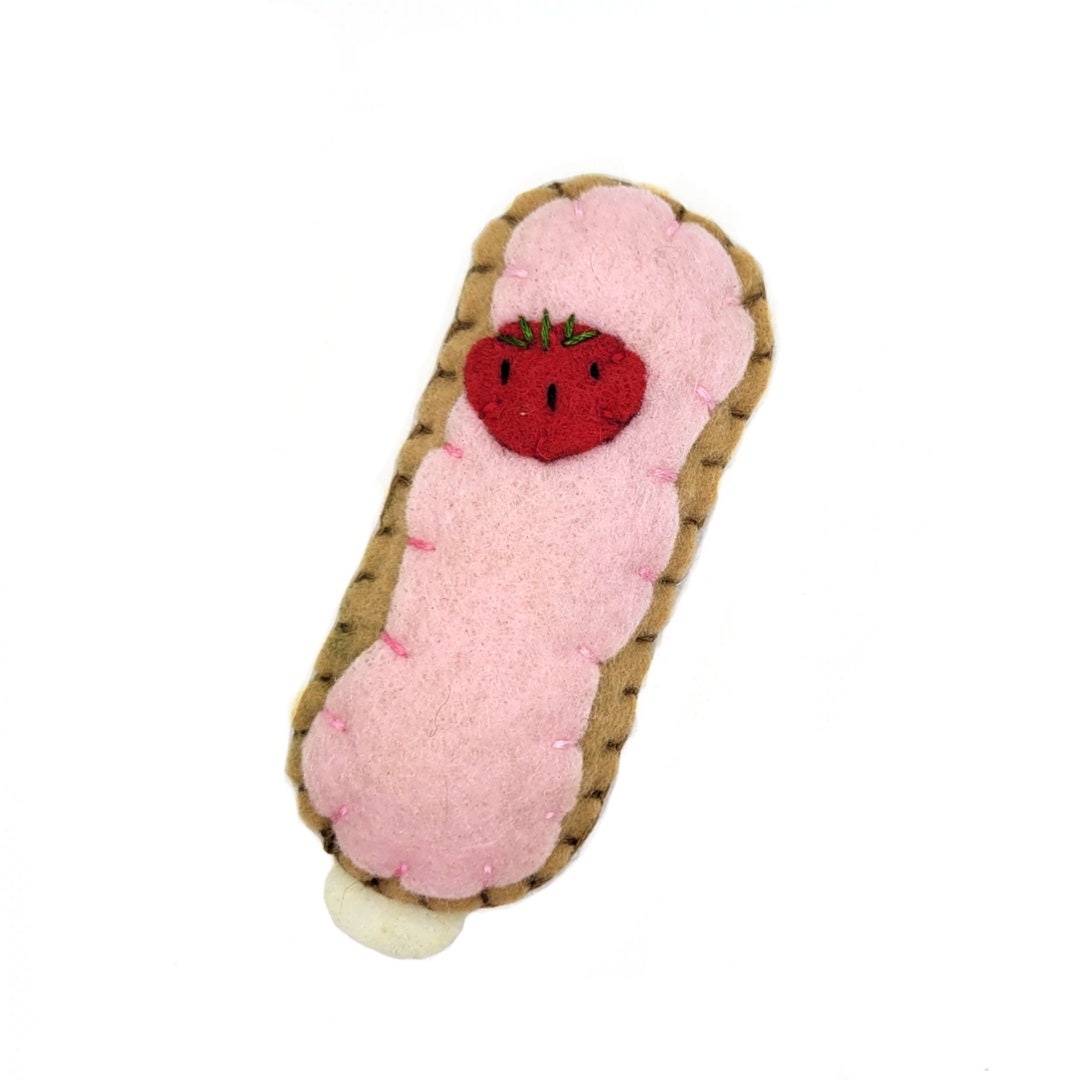 Fancy Strawberry Eclair Catnip Cat Toy Hand-sewn Handmade Homegrown ...