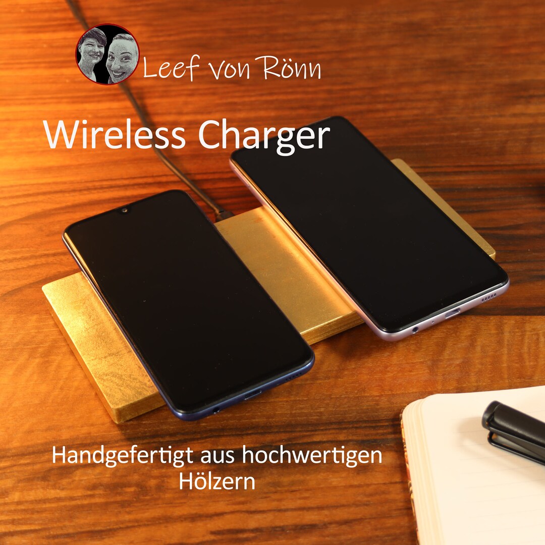 Wireless Charger 2 in 1 Dual Charging Pad for iPhone Samsung Airpods ...