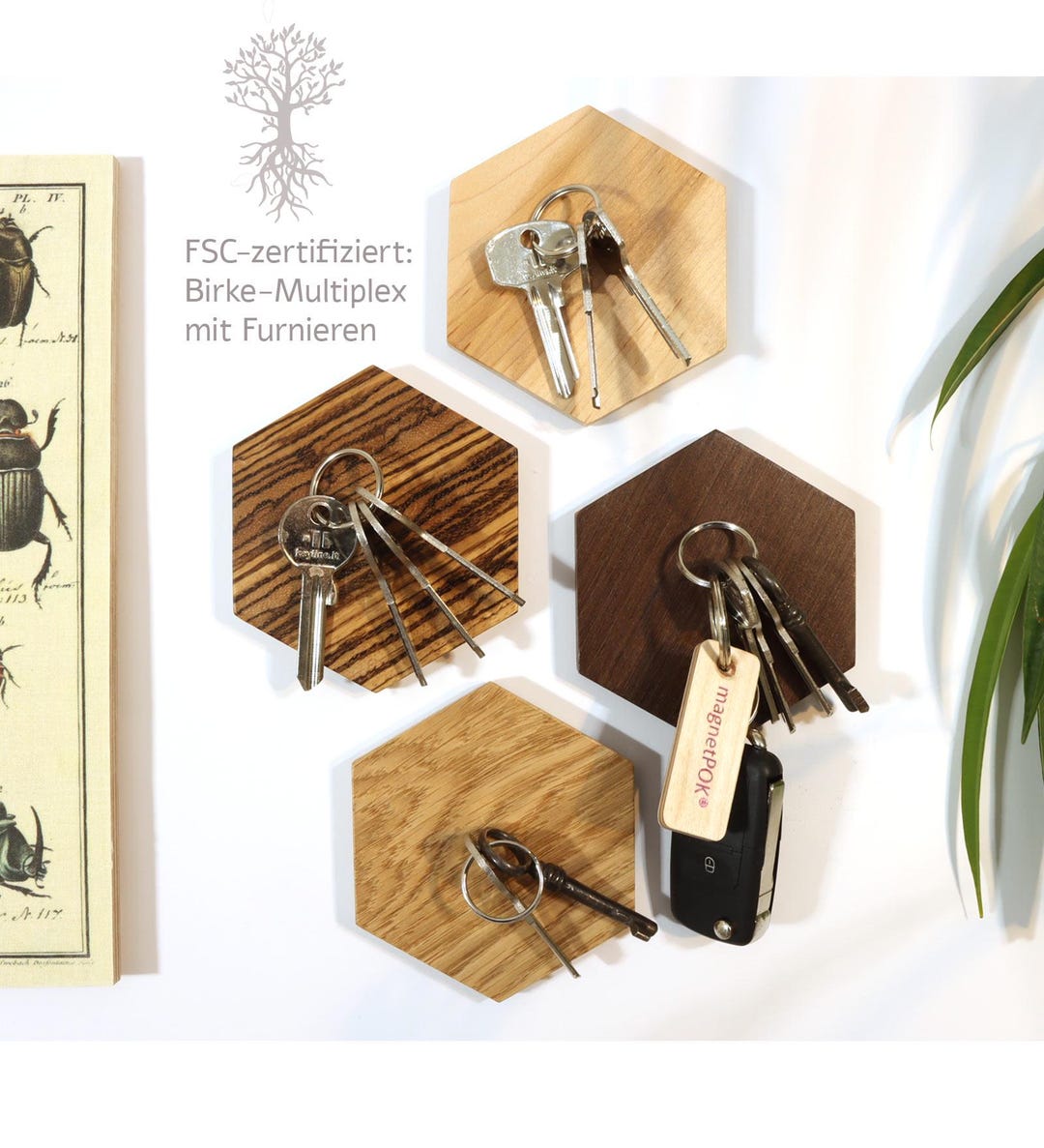 Magnetic Key Holder Key Honeycomb Key Board Key Magnet Key Holder ...