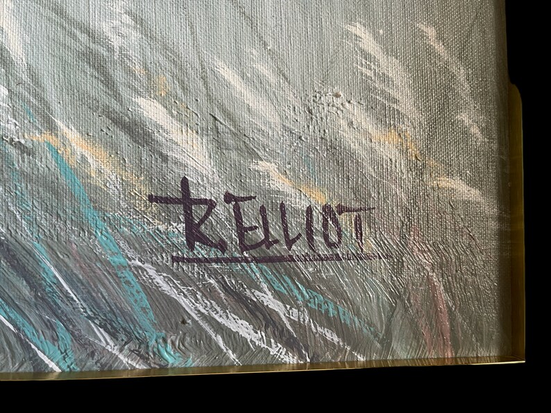 Mid Century Modern Landscape Abstract by R. Elliot C.1980s // Extra ...