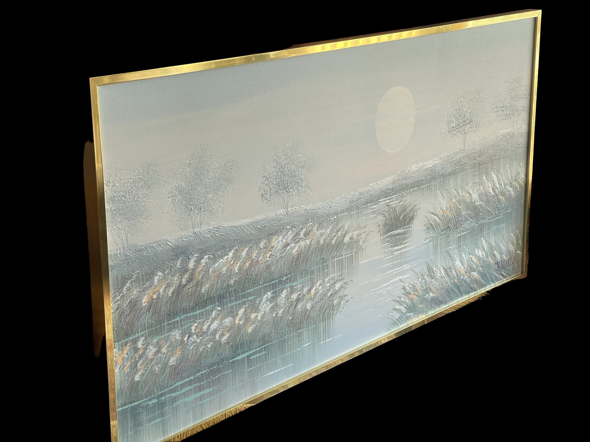 Mid Century Modern Landscape Abstract by R. Elliot C.1980s // Extra ...