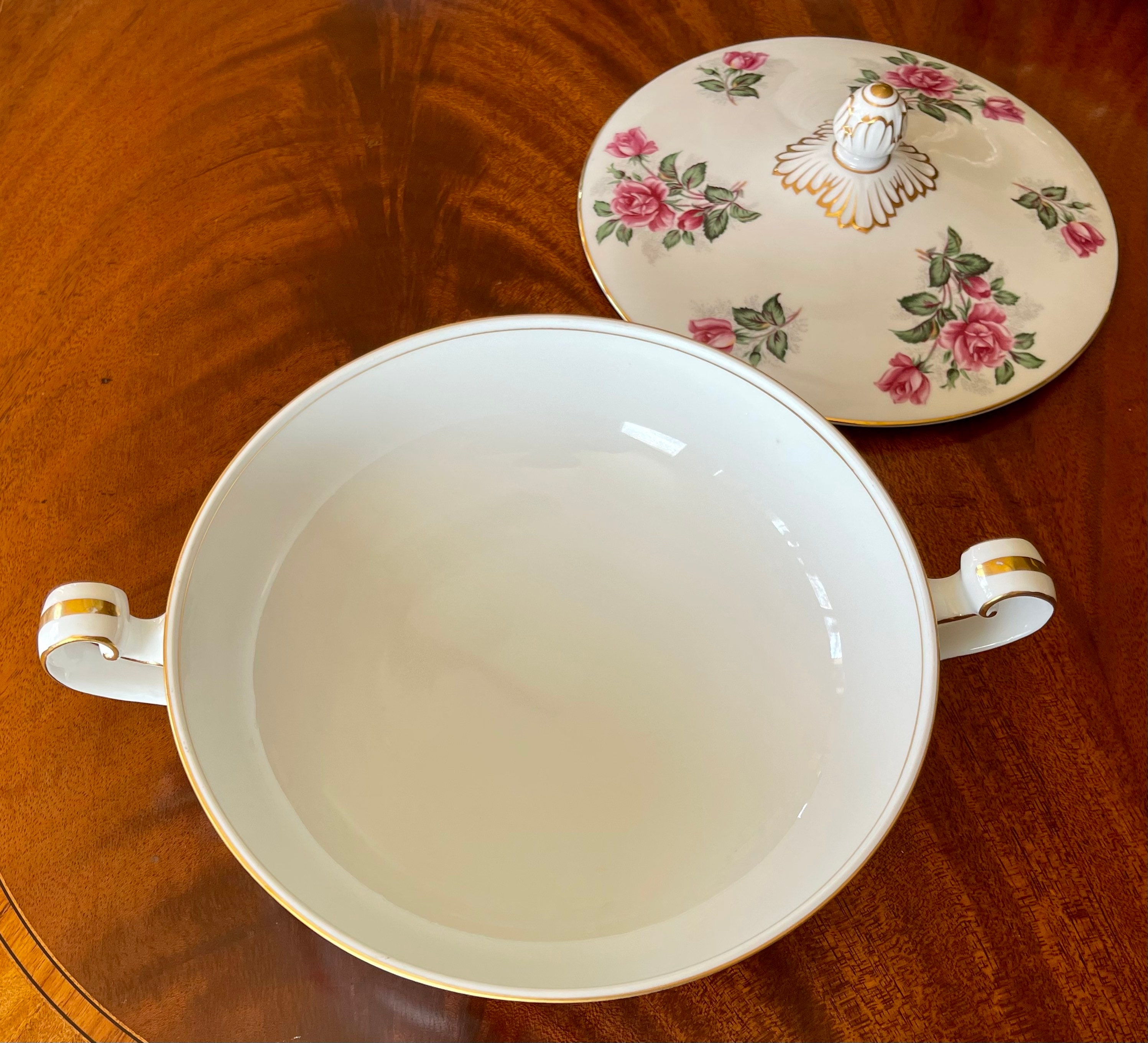 S/79 NORITAKE Japan LINDA Pattern 1950s China // Pink Rose Cluster ...