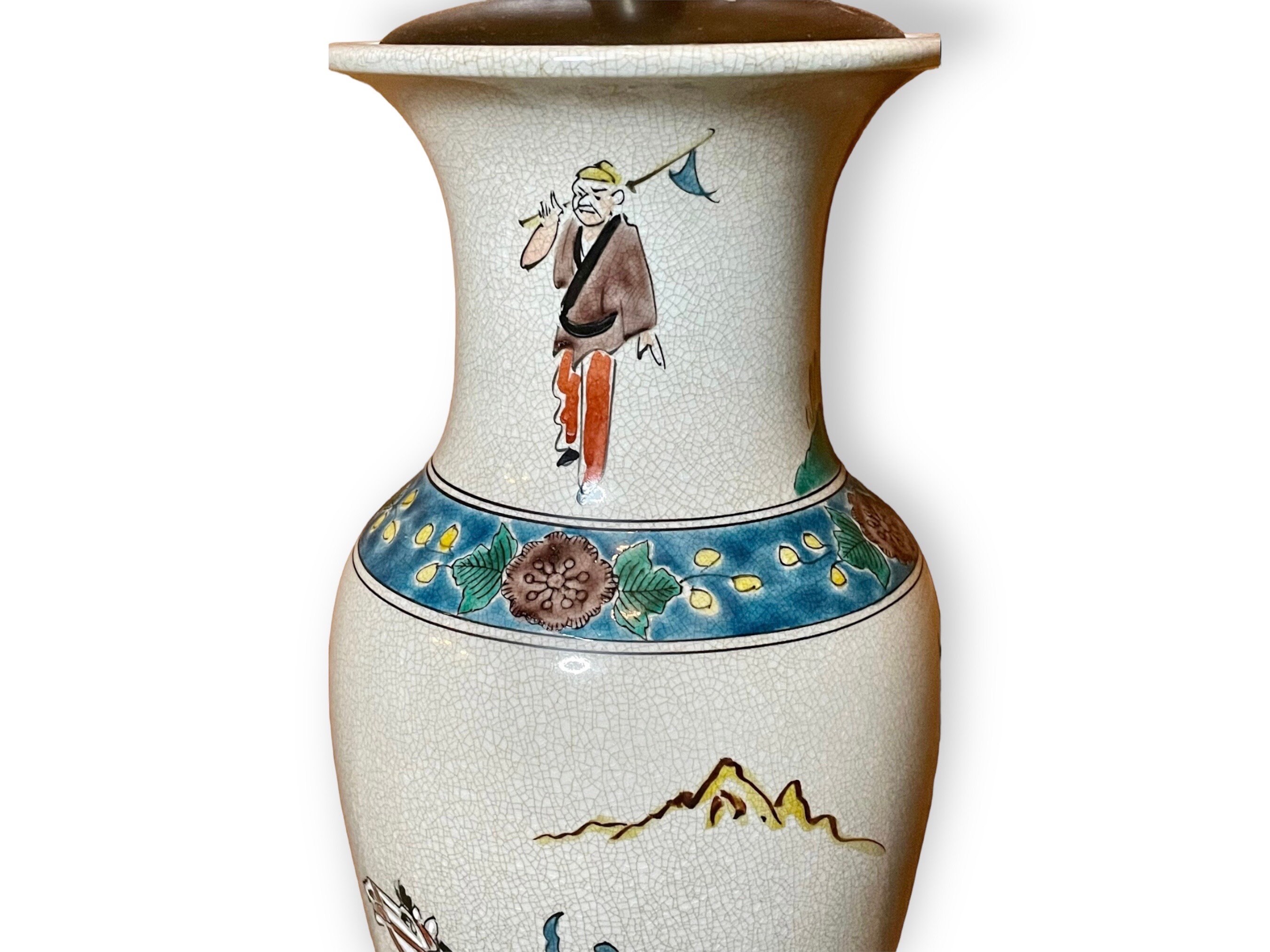 Frederick Cooper Samurai Pottery Table Lamp // Vintage Chinoiserie ...