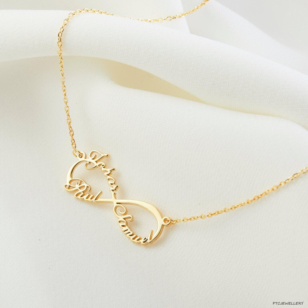 Custom Infinity Name Necklace | Limitlessness Family Nameplate Jewelry ...