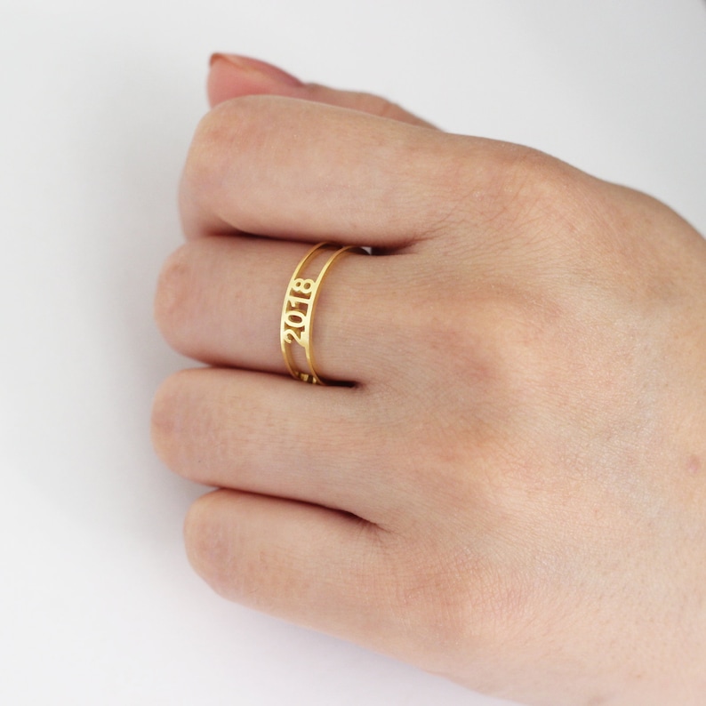 Graduation Ring Personalized Graduation Gift Ring Roman - Etsy
