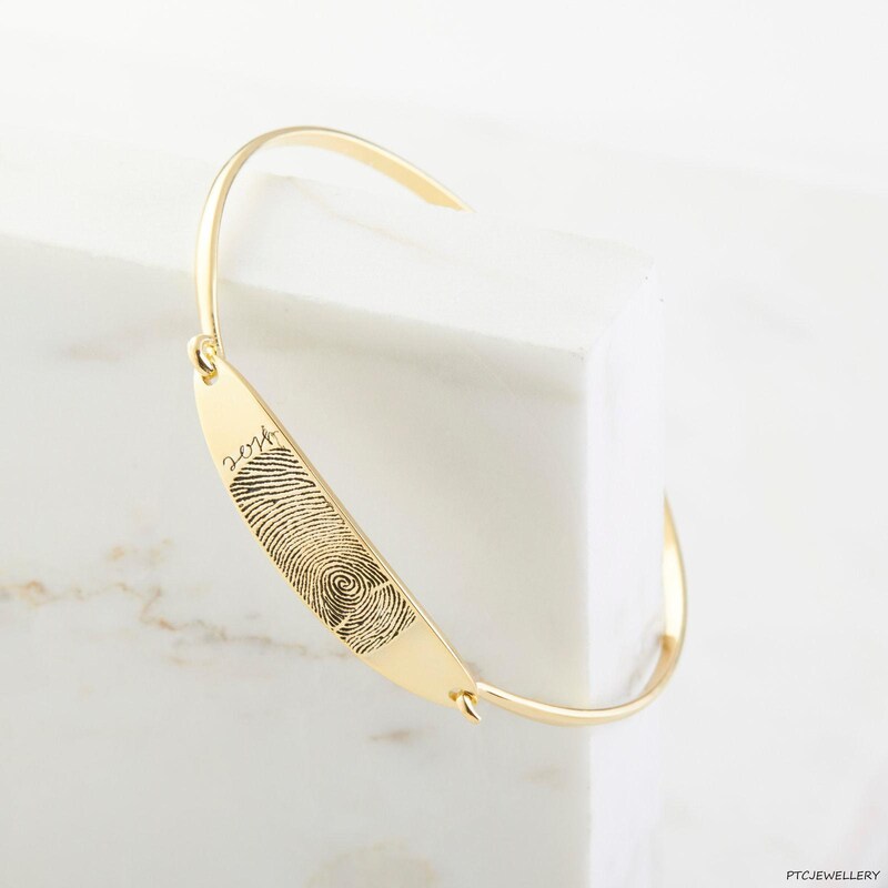 Gold Fingerprint Jewelry - Etsy
