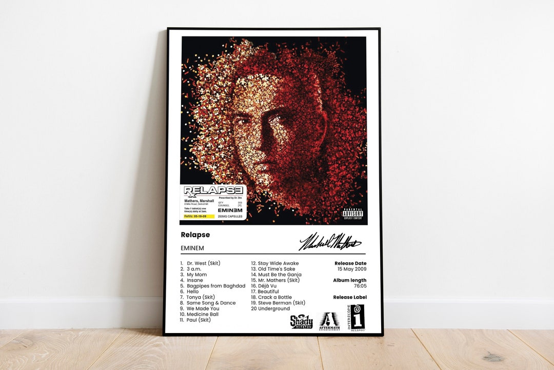 Eminem Poster Relapse Album Cover Poster Digital Album Art High Quality ...