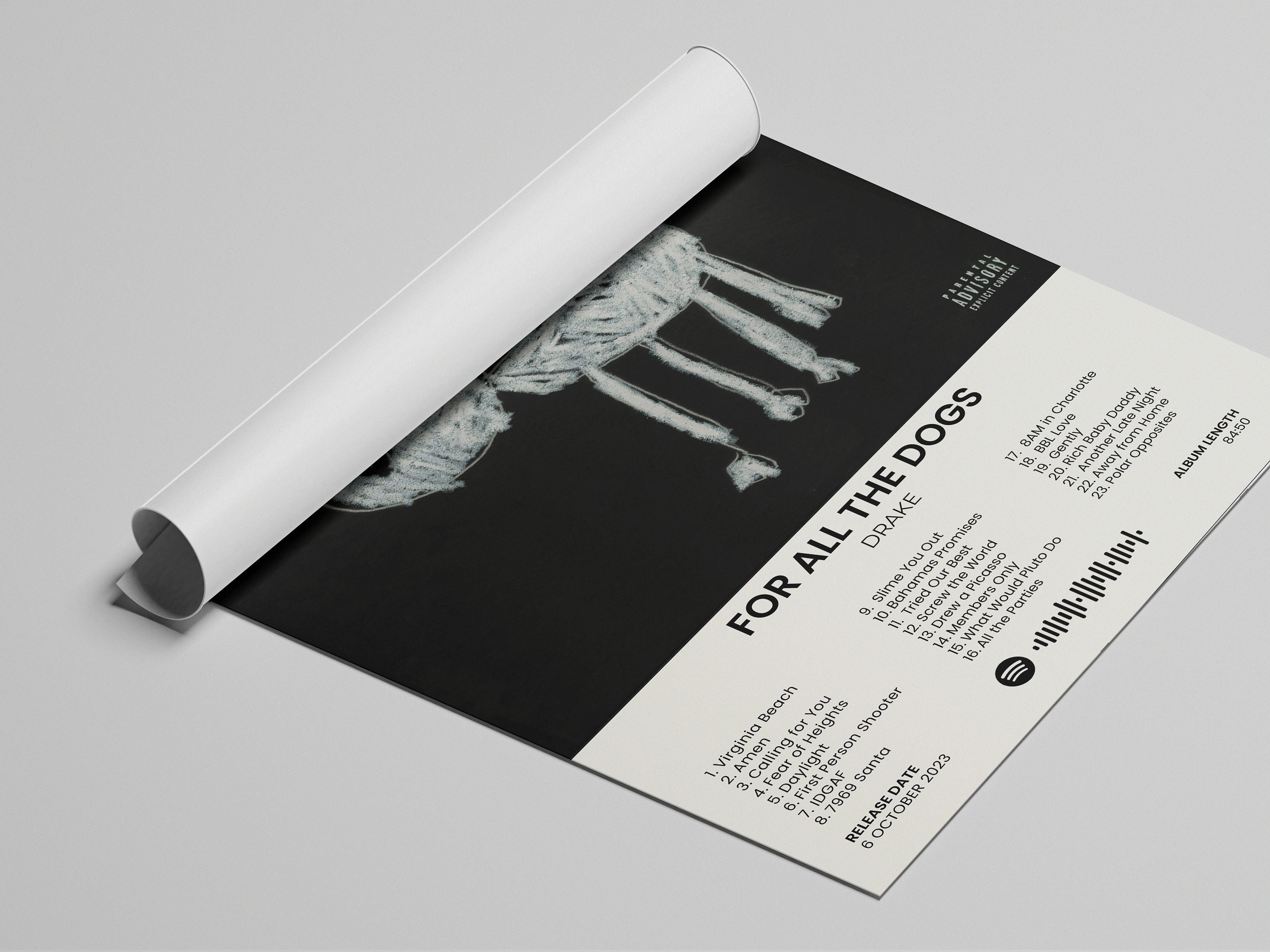 Drake Album Cover | For All The Dogs Cover Poster sold by Cardiac Rhoda ...