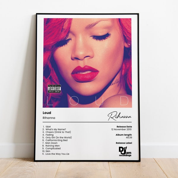 Rihanna Poster Album Loud - Etsy