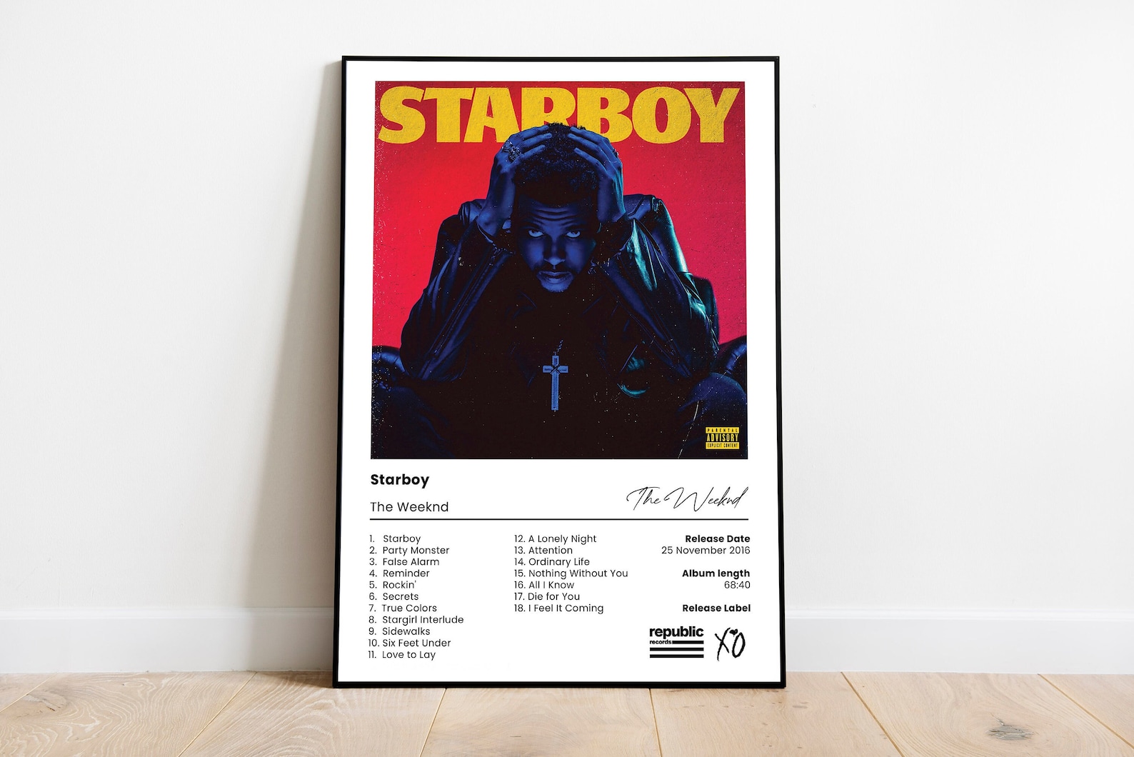 The Weeknd Poster Starboy Album Cover Poster Digital Album - Etsy