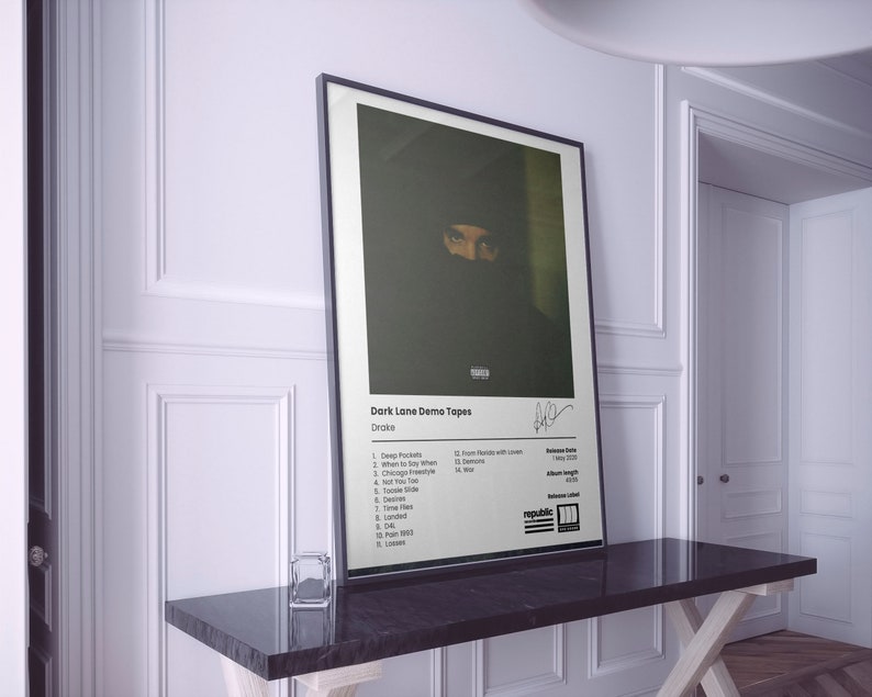 Drake Poster Dark Lane Demo Tapes Album Cover Poster - Etsy