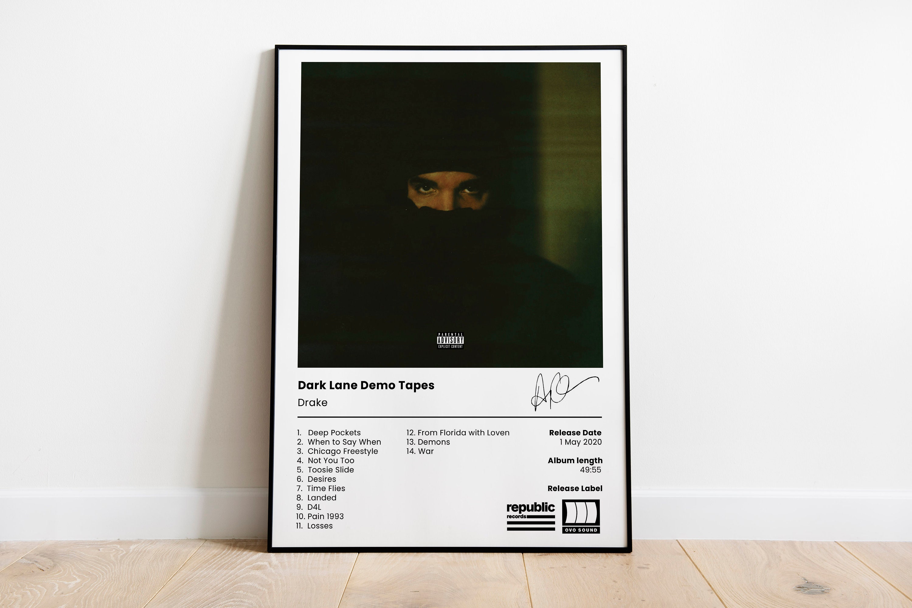 Drake Poster Dark Lane Demo Tapes Album Cover Poster - Etsy