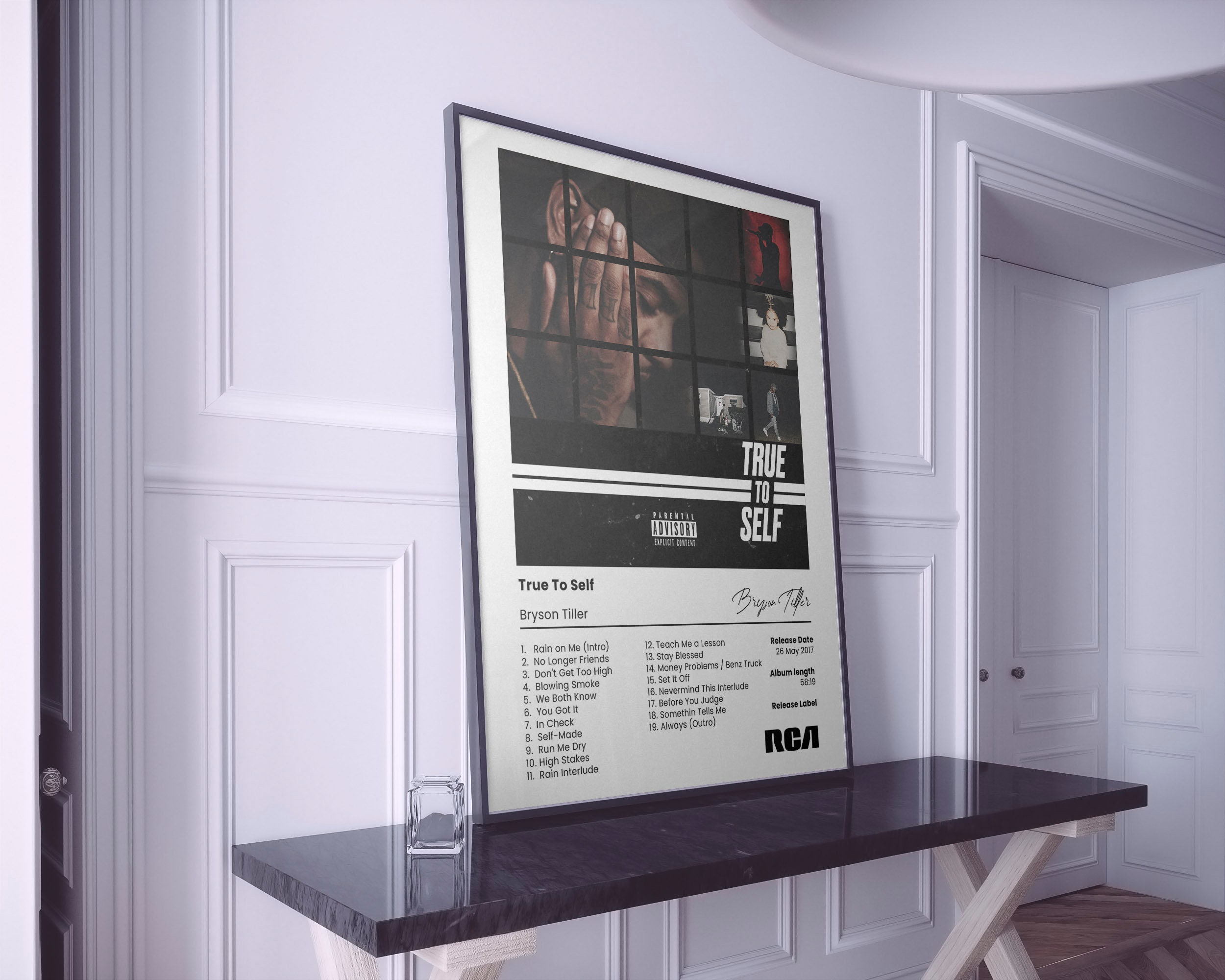 Bryson Tiller Poster | True To Self Album Cover Poster Designed & Sold ...