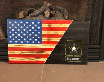 Wooden army flag | Etsy