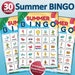 Summer Games, Summer Bingo, Printable Games, Printable Bingo Cards ...