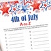 Printable Fourth of July Game, 4th of July Printable Game, Independence ...