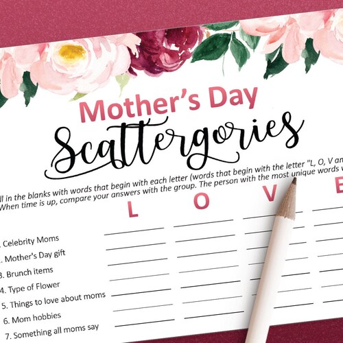 Mothers Day Games Bundle Printable Games for Mother's - Etsy