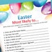 Most Likely to Game, Printable Easter Games, Easter Printable, Easter ...