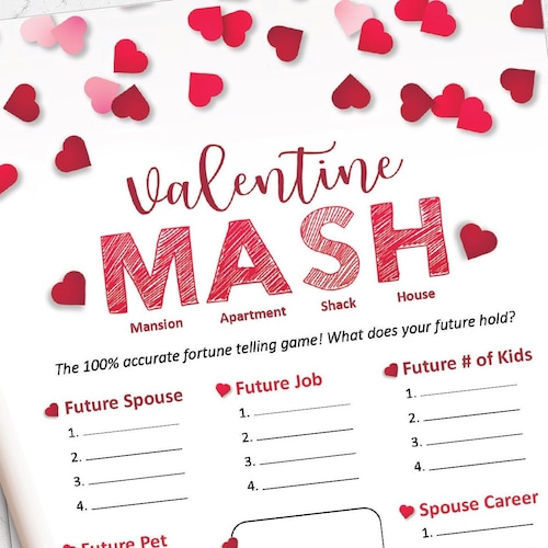 Mash Game Galentine's Day Printable Game Girls Party - Etsy