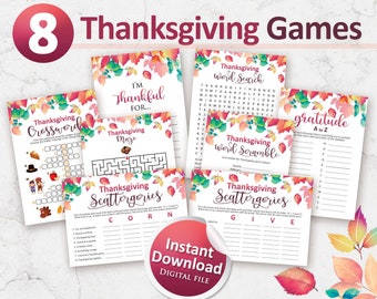 Kids Thanksgiving Party Game // Thanksgiving Party Download // - Etsy