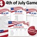 4th of July Printable Games Bundle, Fun Fourth of July Party Ideas ...