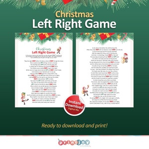Left Right Christmas Game, Pass the Gift Game, Left Right Game ...