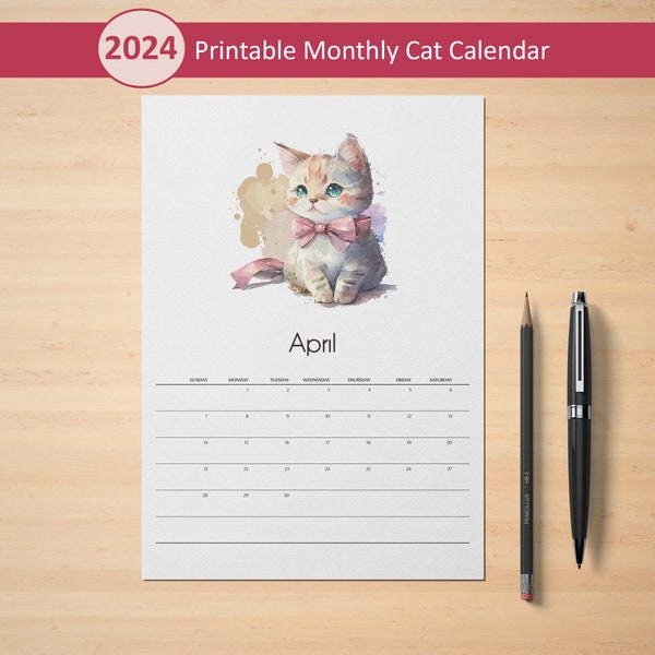 Cat Calendar - Etsy