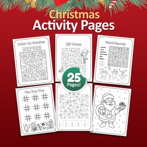 Christmas Coloring Pages, Kids Coloring Book, Kids Activity Book ...