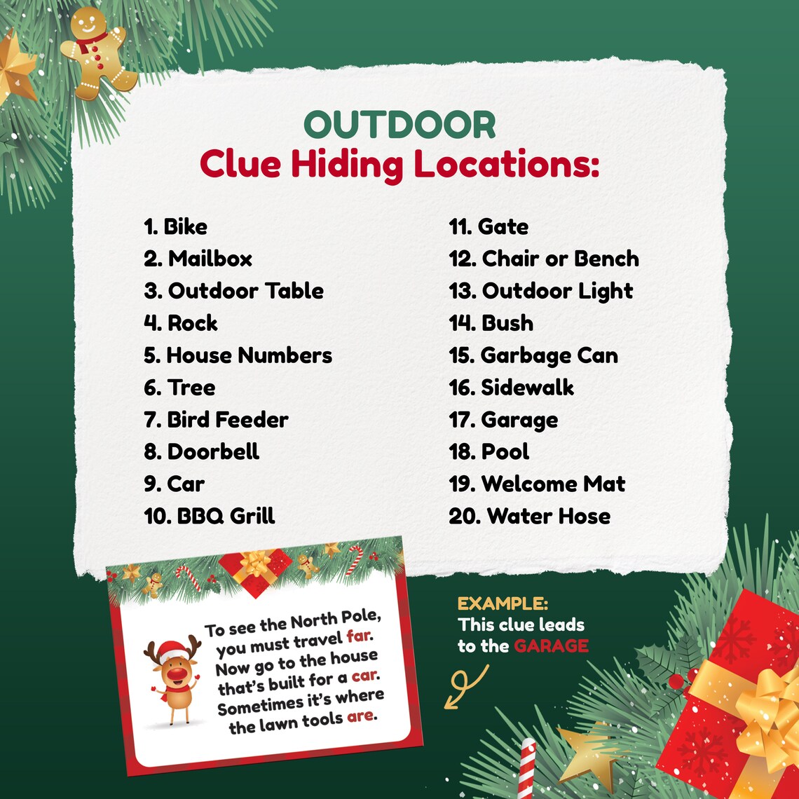 Outdoor Christmas Scavenger Hunt Scavenger Hunt for Kids - Etsy