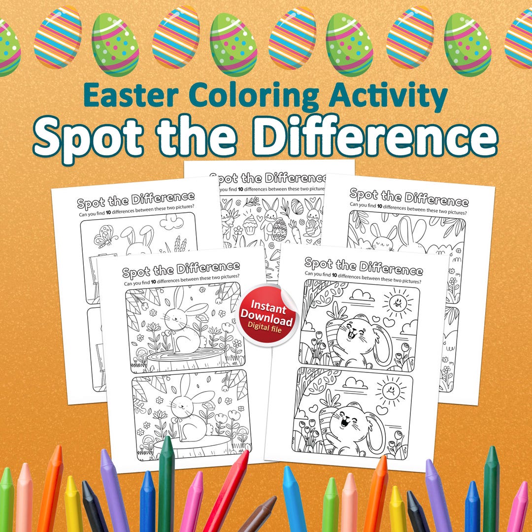 Easter Activities Preschool, Easter Spot the Difference, Easter ...