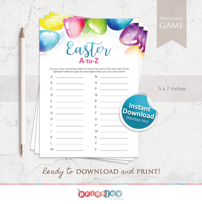 Printable Easter Game, Easter Printables, Instant Download - Etsy