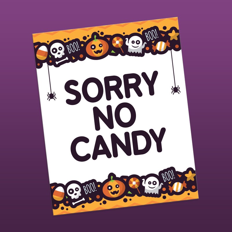 Halloween Candy Sign - Etsy