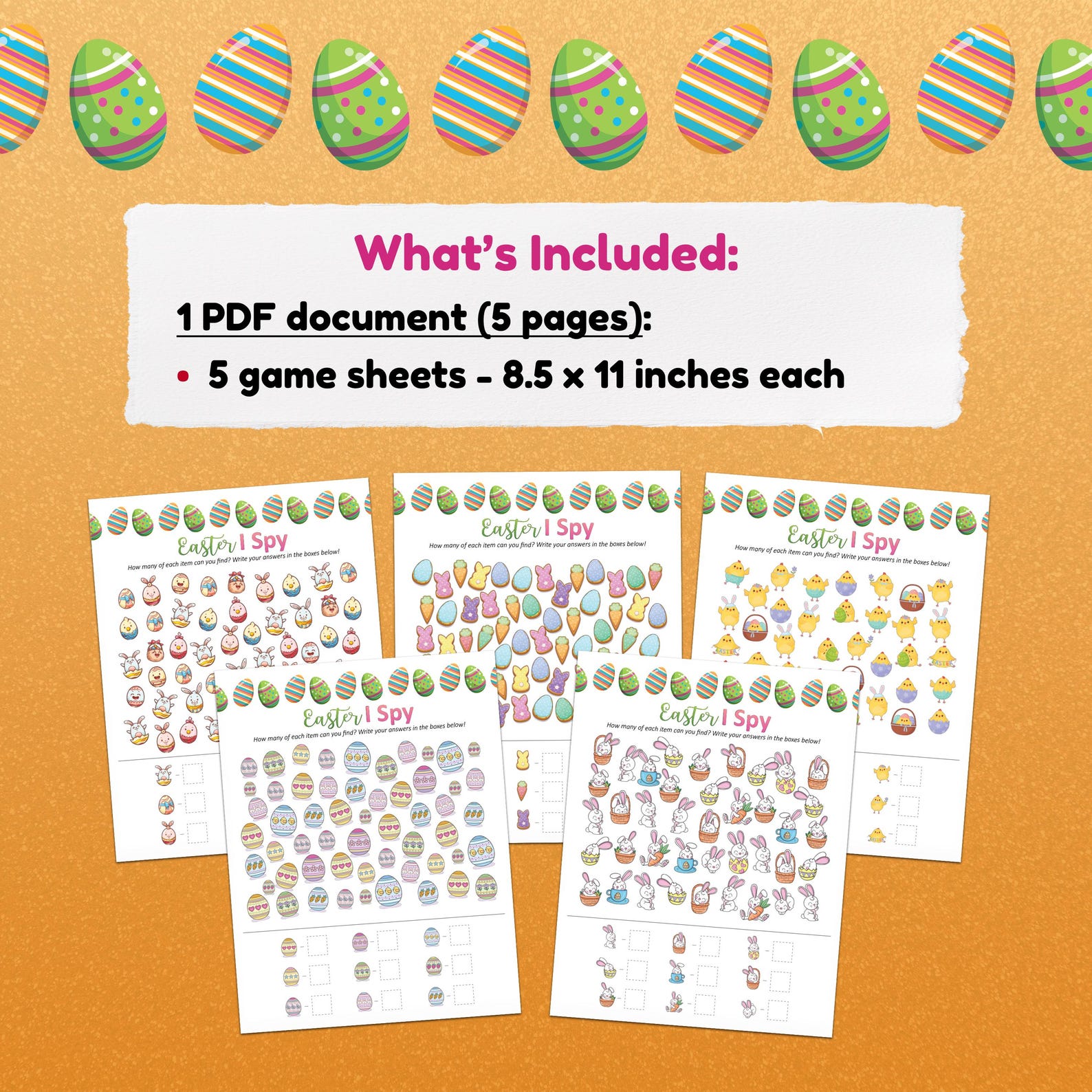 Easter I Spy Game, Easter Activities for Kids, Easter Games, Easter ...