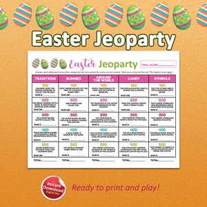 Easter Jeopardy, Easter Trivia, Games for Adults, Trivia Questions ...