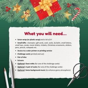Saran Wrap Game, Christmas Games Printable, Christmas Party Games ...