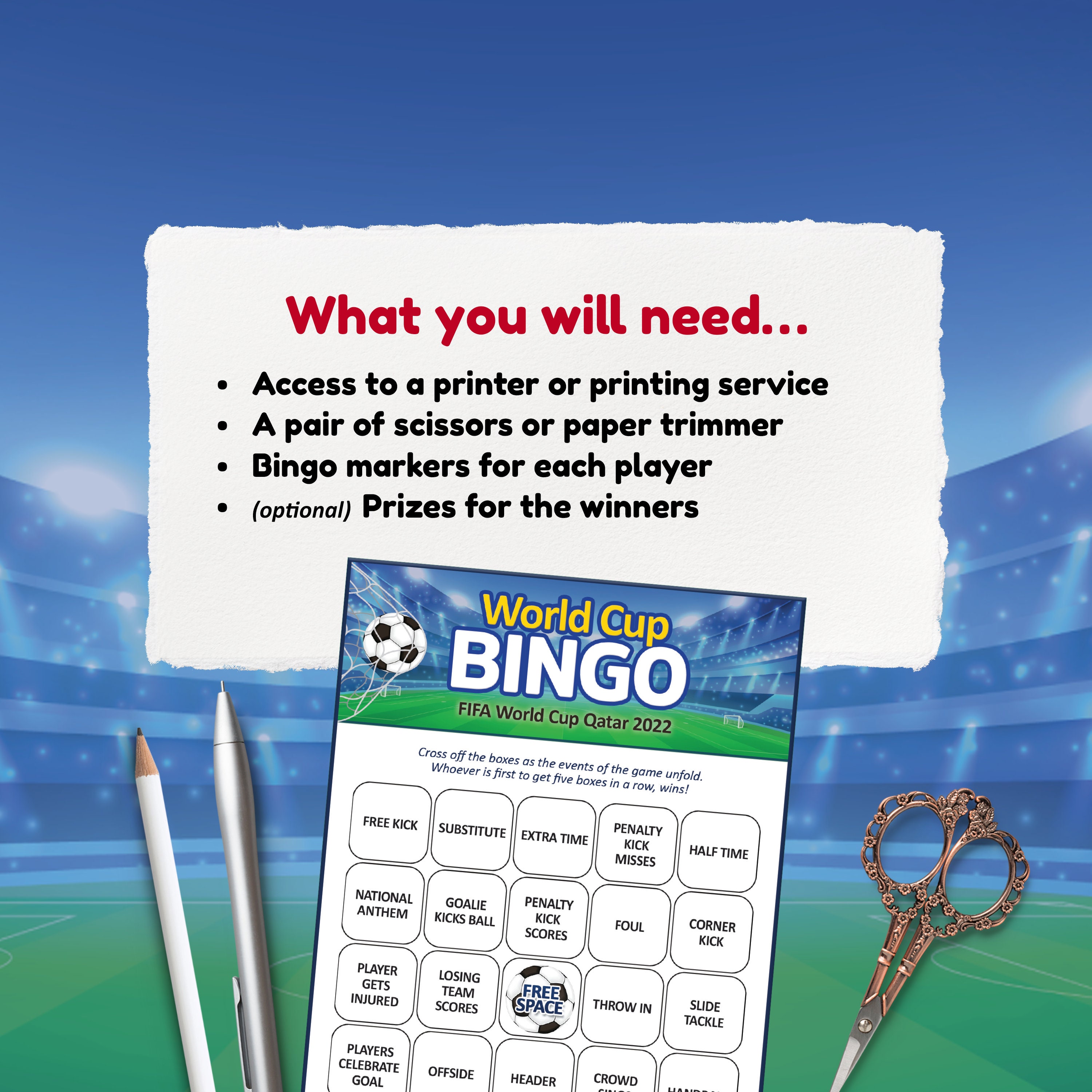 2022 World Cup Bingo Cards Bingo Game World Cup 2022 FIFA - Etsy UK
